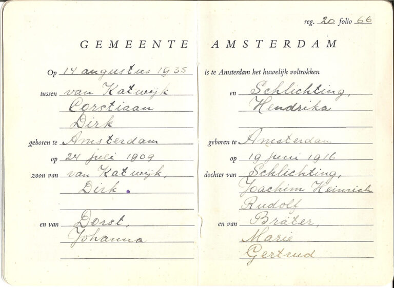 Corstiaan Dirk van Katwijk (1909 – 1945) – Genealogie familie van Katwijk